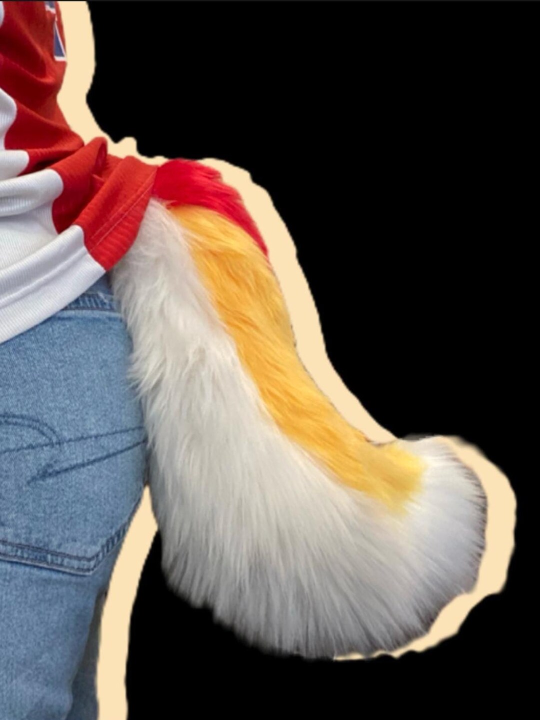 Ready-to-wear Raspberry Lemonade Wolf Tail - Etsy