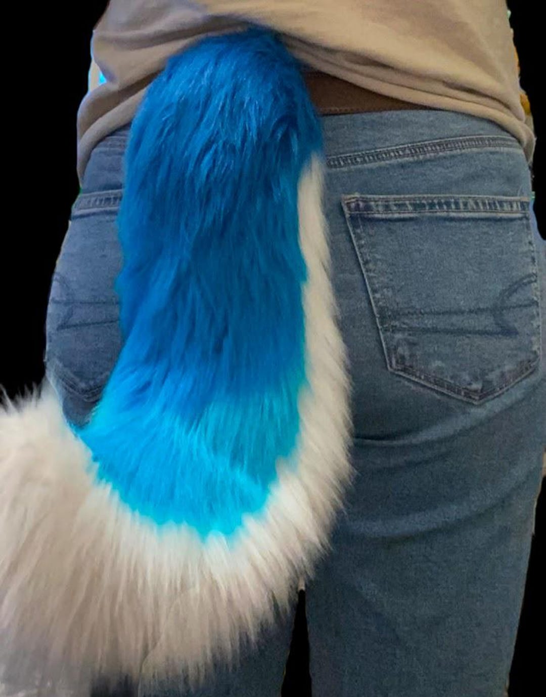 Ready-to-wear Blue Wolf Tail - Etsy