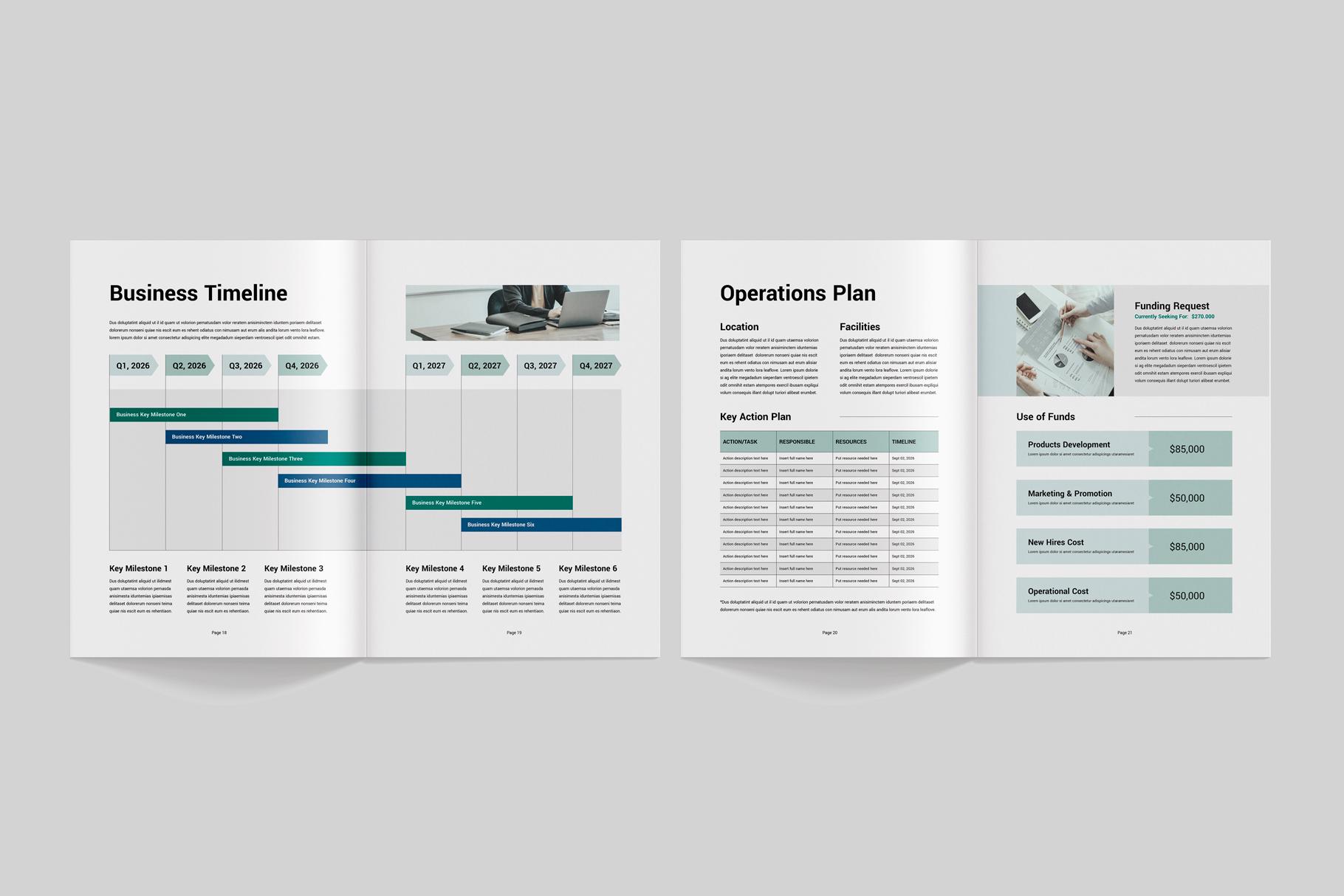 Business Plan Template | Microsoft Word | Adobe Indesign | Business ...