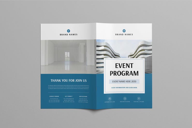 Event Program Booklet Template | Microsoft Word | Adobe Indesign ...