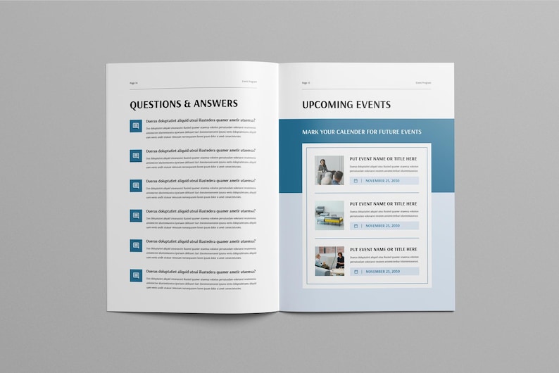 Event Program Booklet Template | Microsoft Word | Adobe Indesign ...
