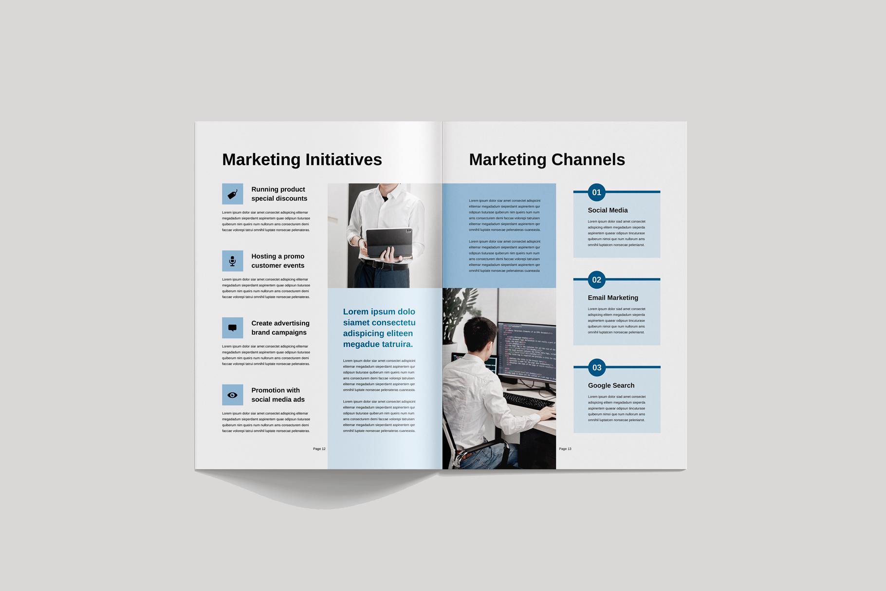 Marketing Plan Template | Microsoft Word | Adobe Indesign | Marketing ...