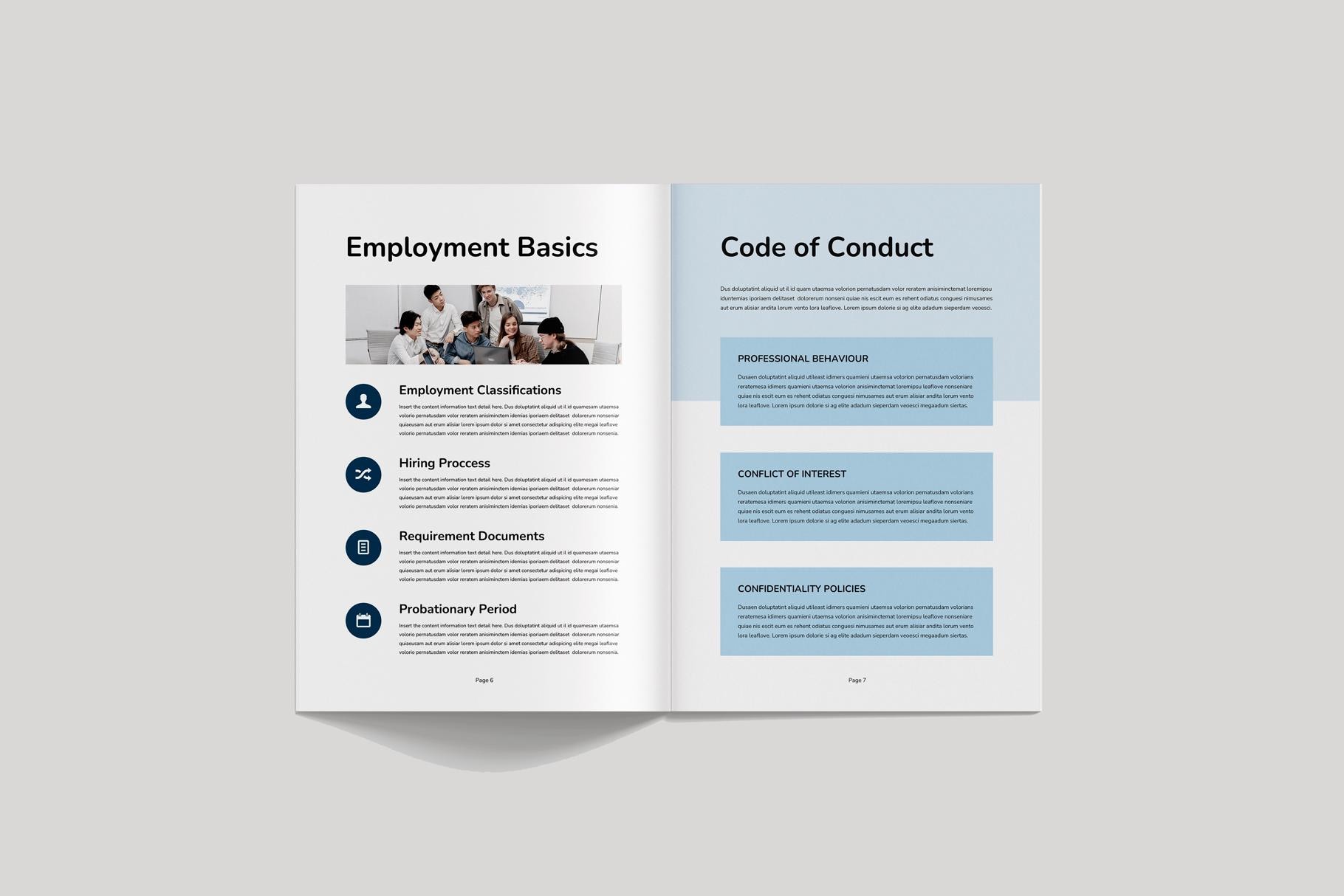 HR Employee Handbook Template | Microsoft Word | Adobe Indesign ...