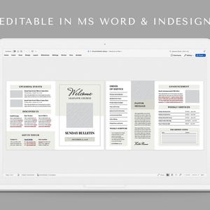 Church Bulletin Template | Microsoft Word | Adobe Indesign | Church ...