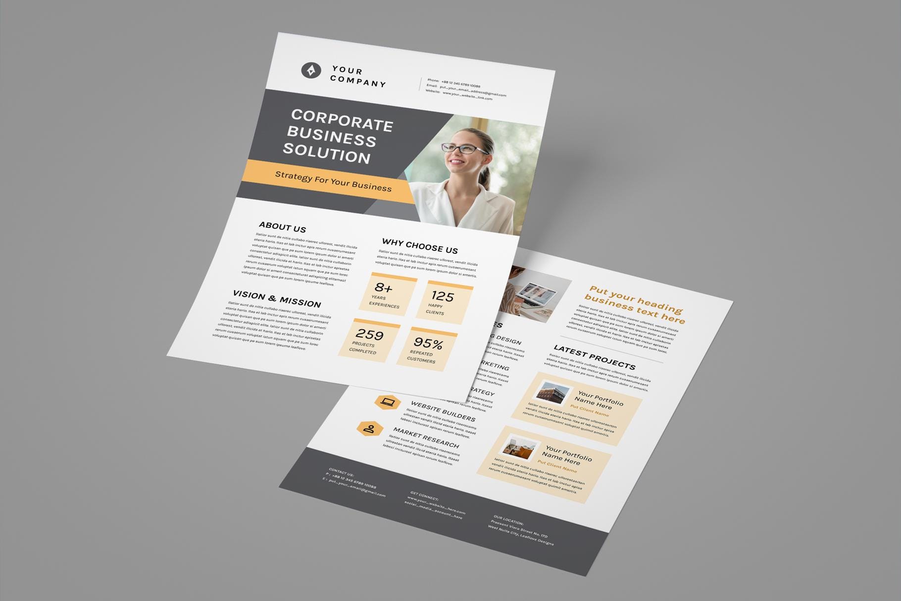 Corporate Flyer Bundle Template | Microsoft Word | Adobe Indesign ...