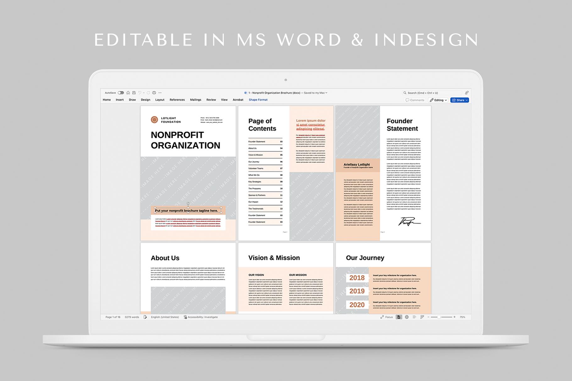 Nonprofit Organization Brochure Template | Non Profit Overview Booklet ...