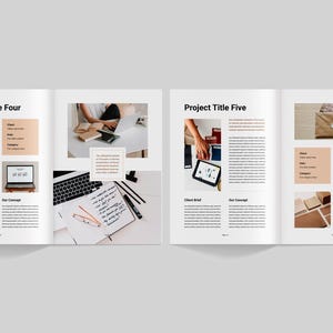 Portfolio Template | Microsoft Word | Adobe Indesign | Minimal ...