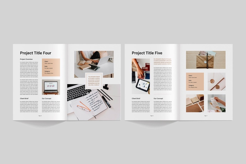 Portfolio Template | Microsoft Word | Adobe Indesign | Minimal ...