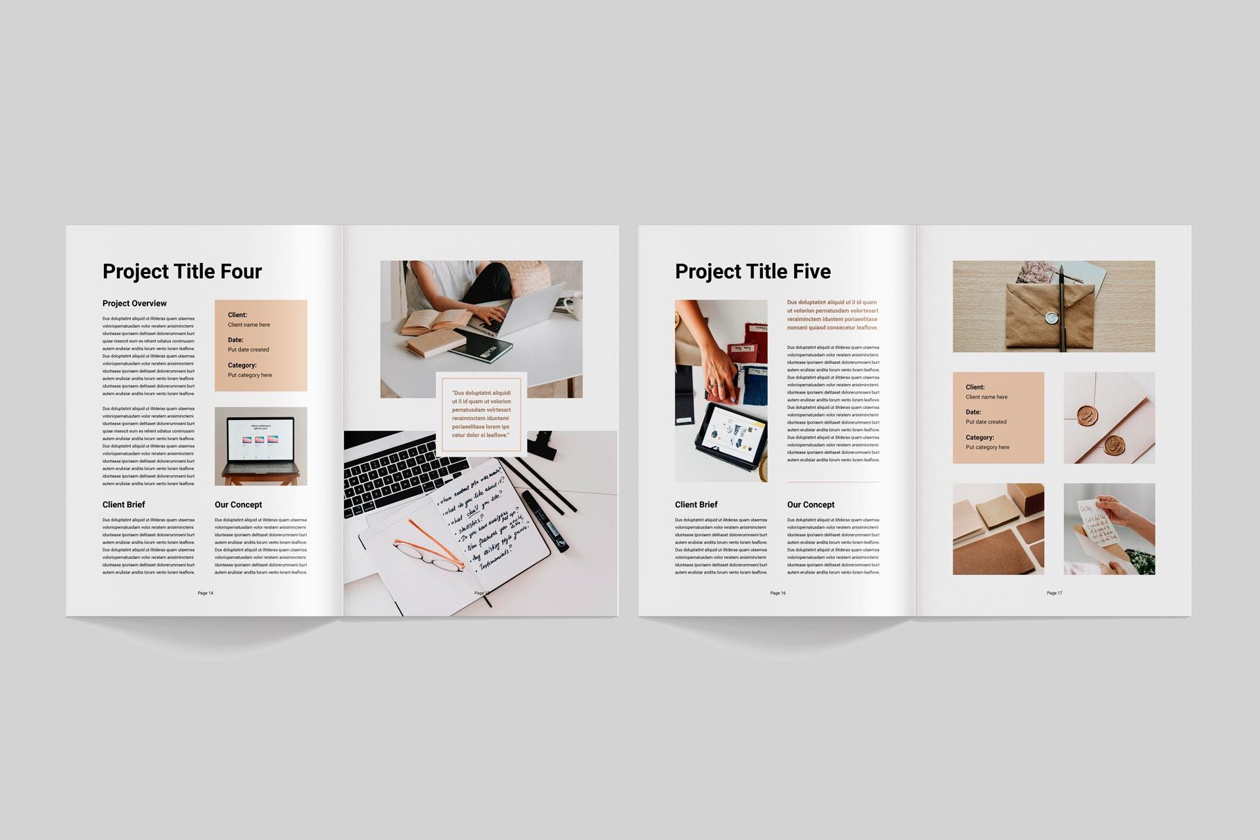 Portfolio Template | Microsoft Word | Adobe Indesign | Minimal ...
