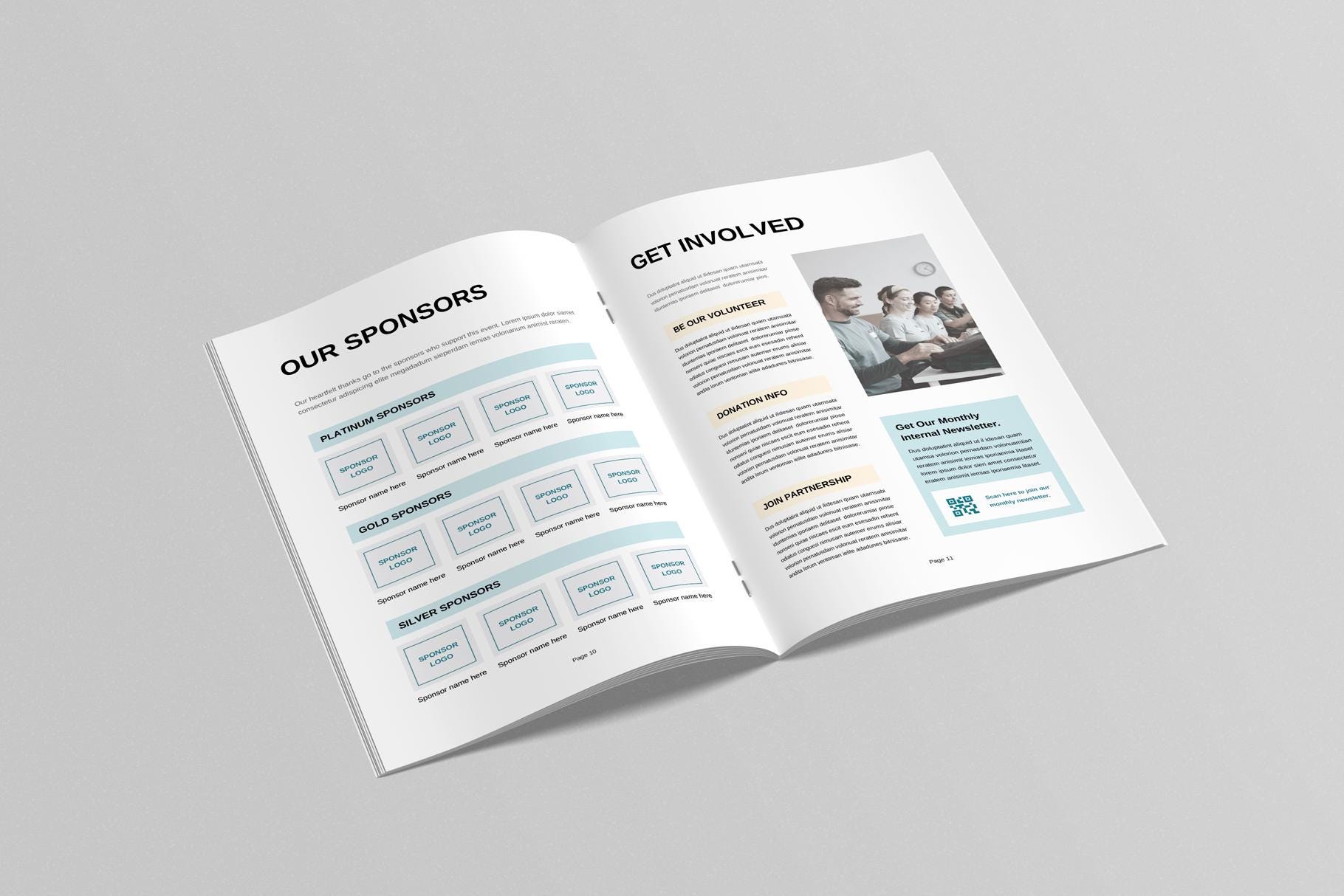 Nonprofit Event Program Template | Conference Agenda Brochure | Charity ...