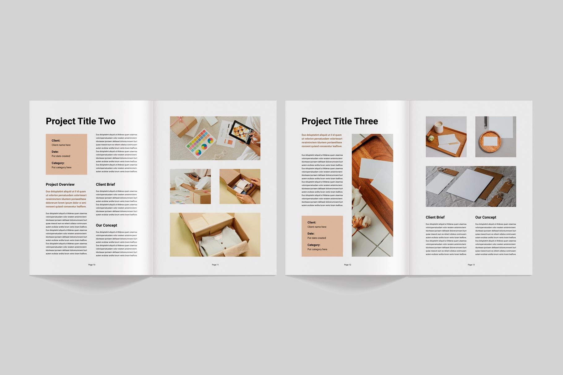 Portfolio Template | Microsoft Word | Adobe Indesign | Minimal ...