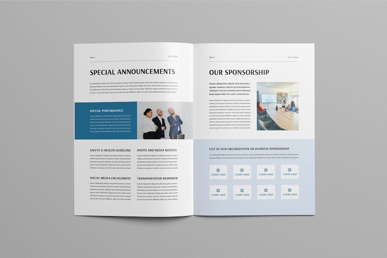 Event Program Booklet Template | Microsoft Word | Adobe Indesign ...