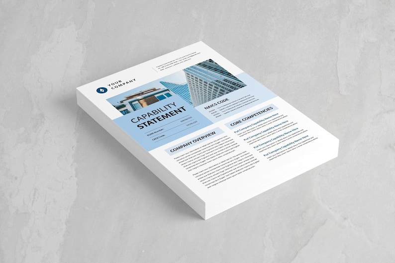 Capability Statement Template Canva | Company Profile Overview ...