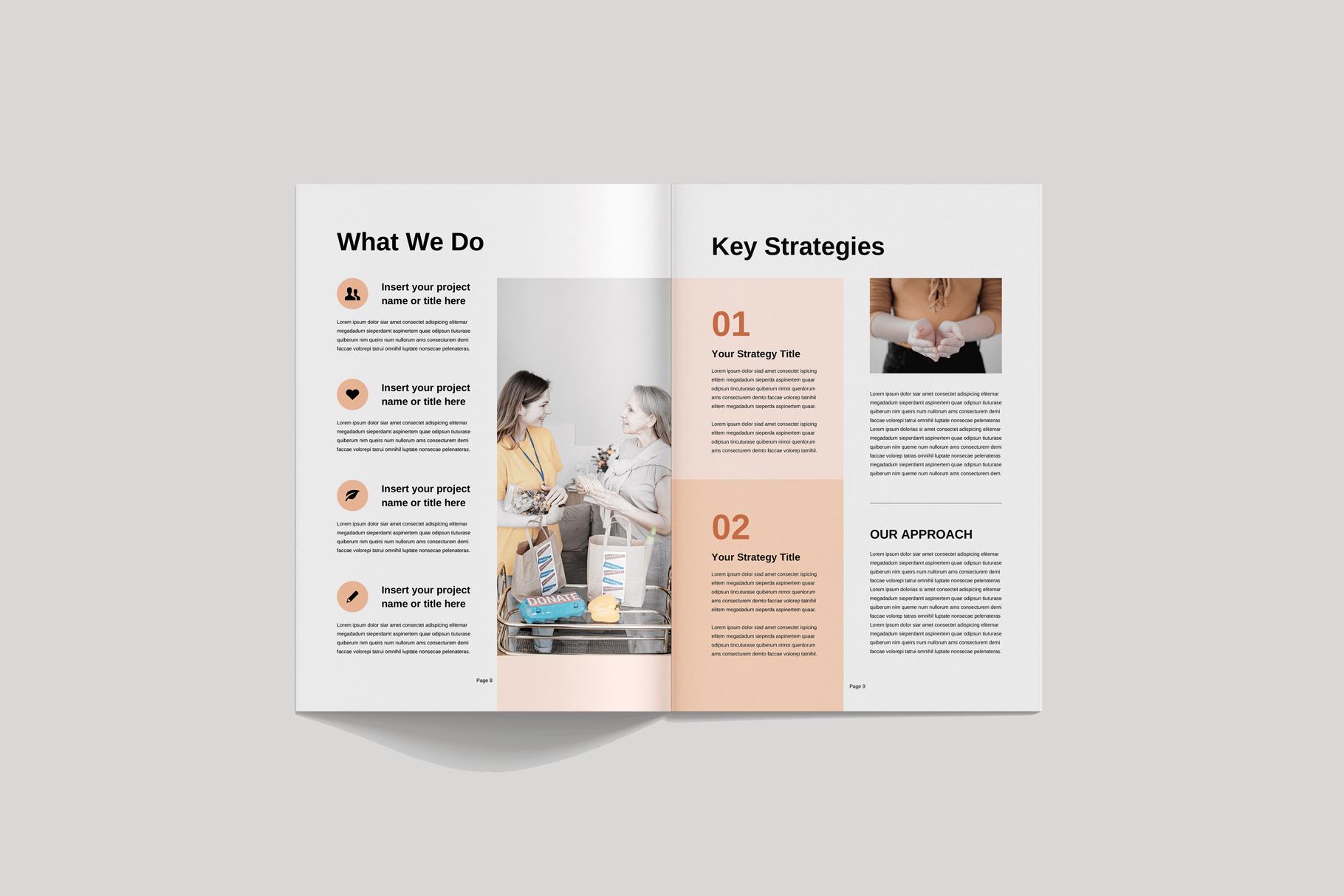 Nonprofit Organization Brochure Template | Non Profit Overview Booklet ...