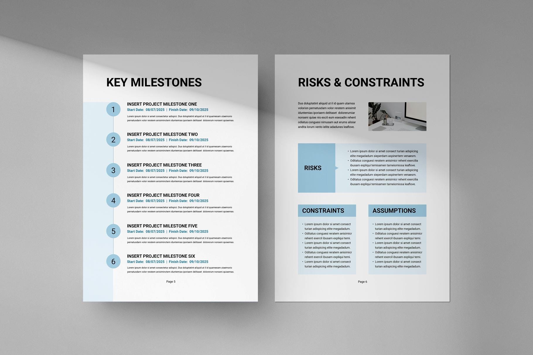 Project Charter Template | Microsoft Word | Adobe Indesign | Project ...
