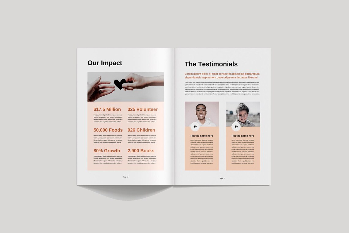 Nonprofit Organization Brochure Template | Non Profit Overview Booklet ...