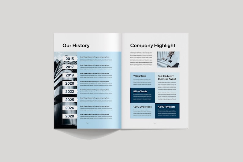 Company Brochure Template | Microsoft Word | Adobe Indesign | Corporate ...