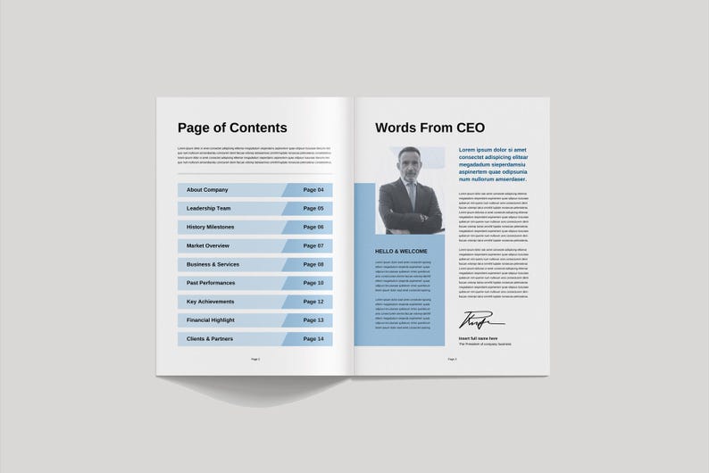 Company Profile Template | Microsoft Word | Adobe Indesign | Company ...