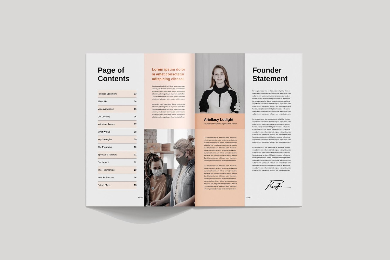 Nonprofit Organization Brochure Template | Non Profit Overview Booklet ...