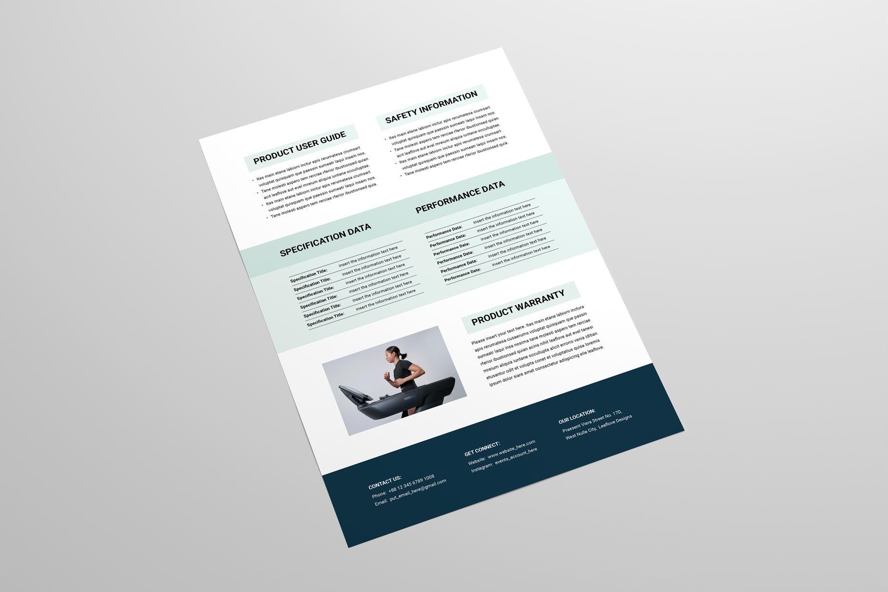 Product Data Sheet Template | Microsoft Word | Adobe Indesign | Product ...
