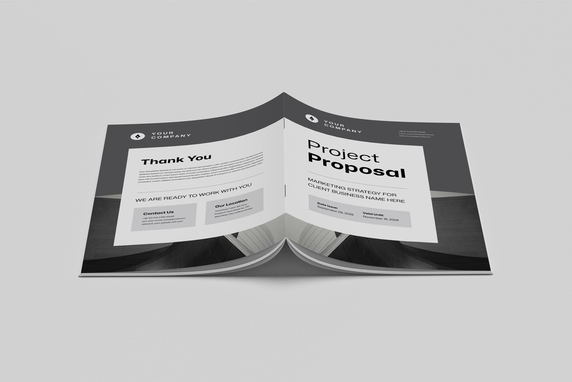 Project Proposal Template | Microsoft Word | Adobe Indesign | Minimal ...