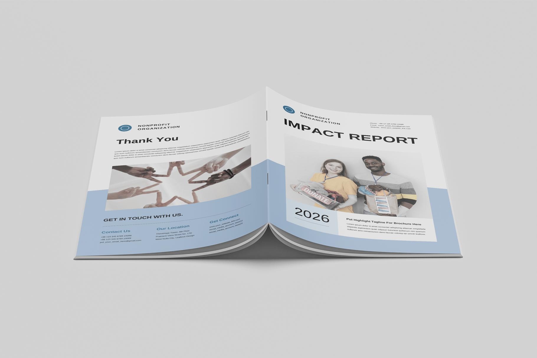 Impact Report Template | Microsoft Word | Adobe Indesign | Nonprofit ...