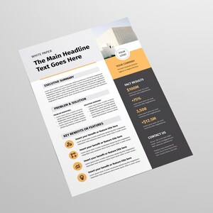 One Pager Template | Canva, Microsoft Word, Indesign | Business ...