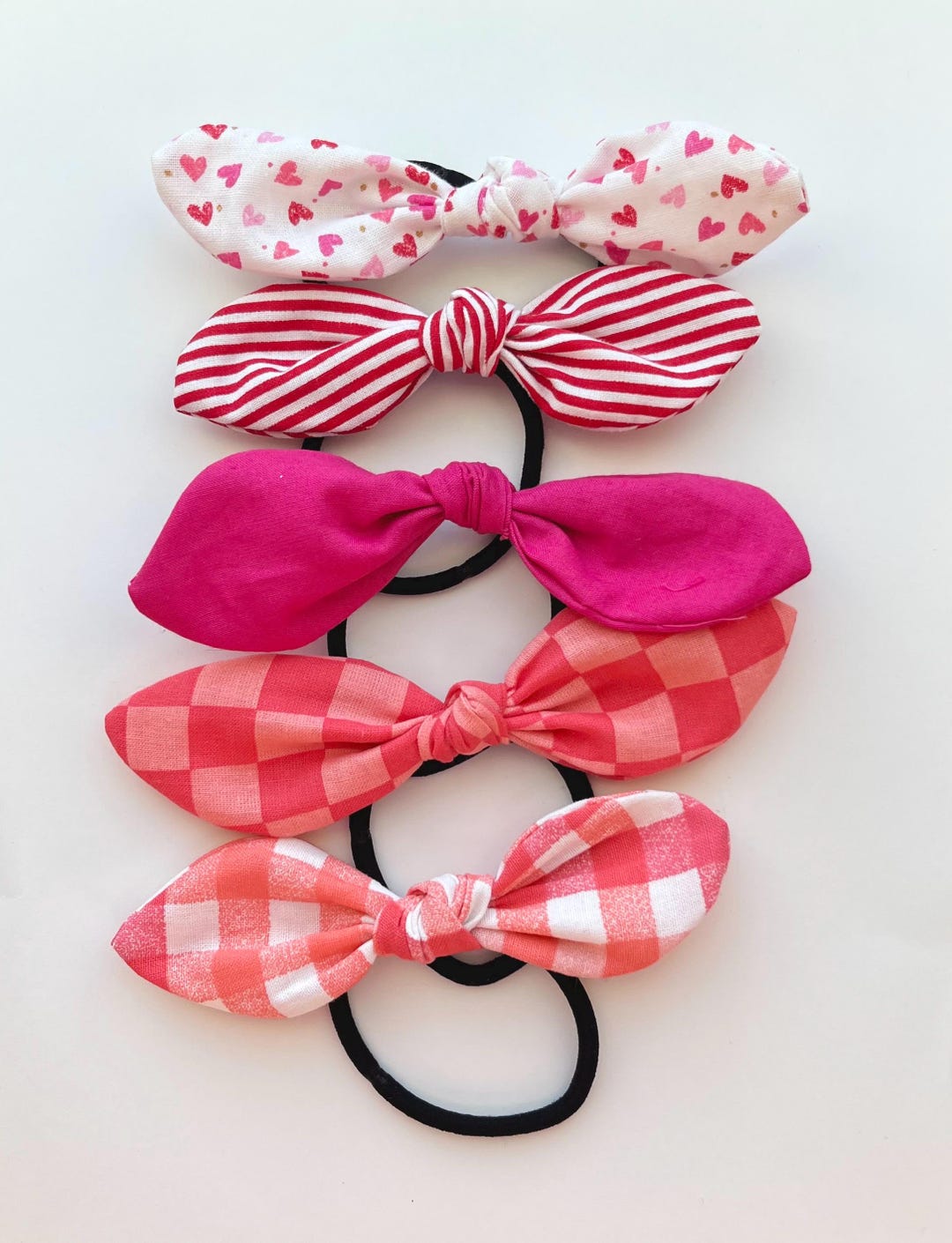 Pony Bows, Ponytail Bows, Hair Bows, Pink Bows, Hair Ties - Etsy