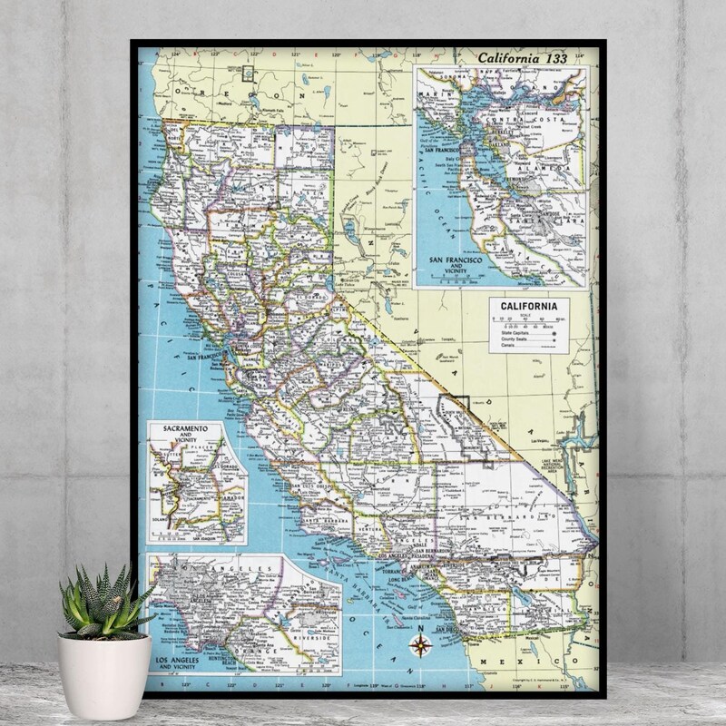 California Map - Etsy