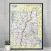 New Hampshire & Vermont Map Instant Download - Printable Map, Digital ...