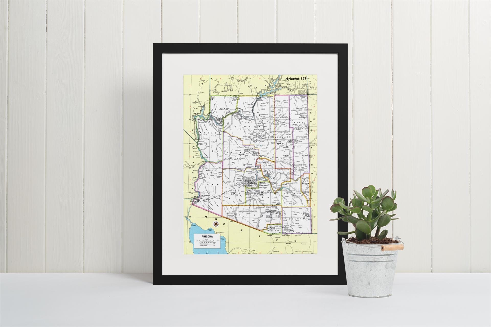 Arizona Map Instant Download - Printable Map, Digital Download, Wall ...