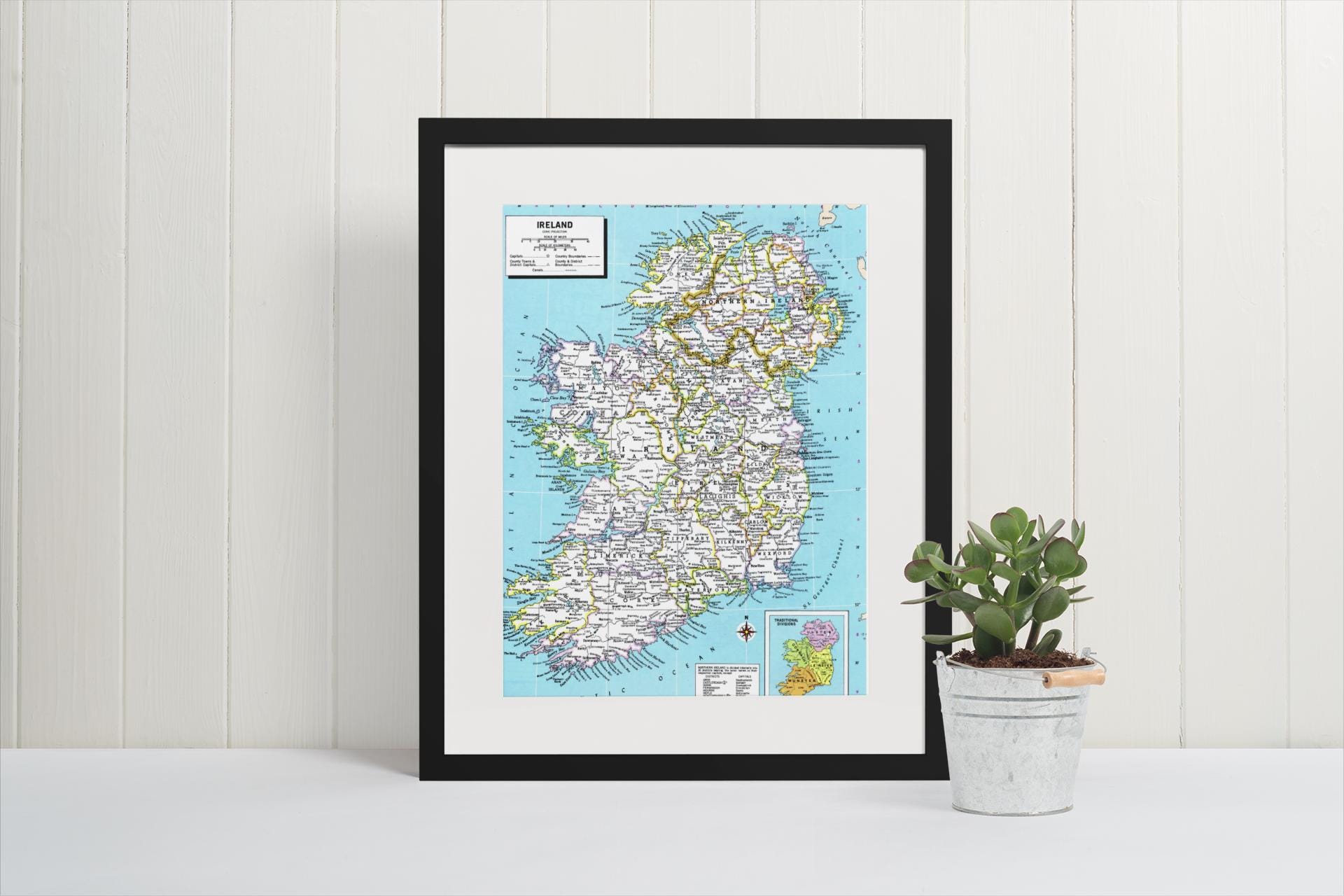 Ireland Map Instant Download - Printable Map, Digital Download, Wall ...