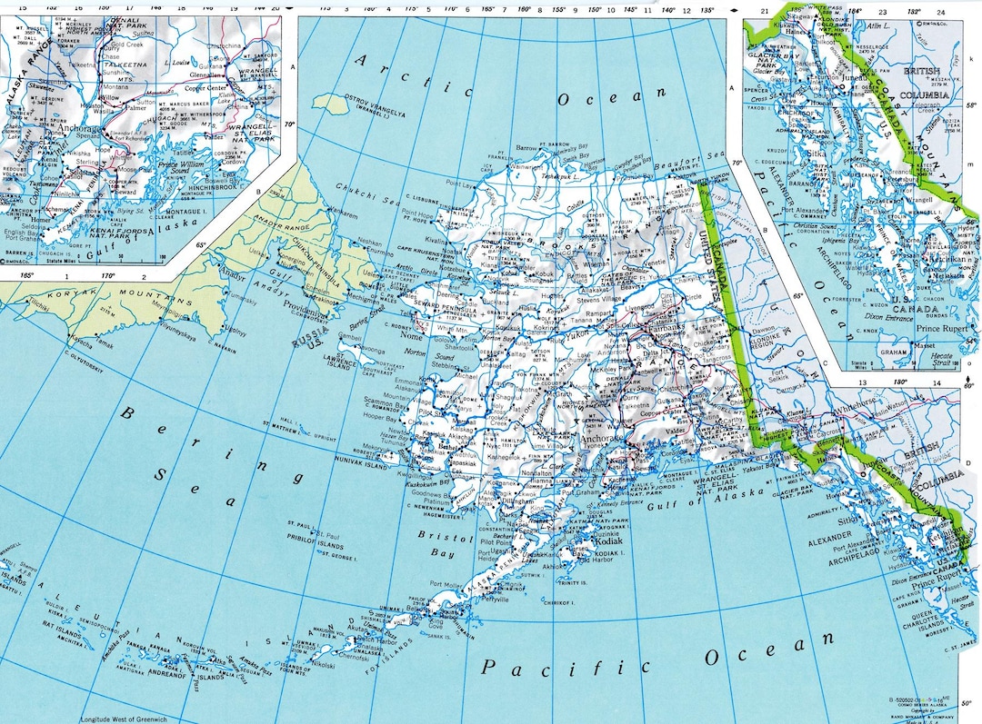 Alaska Map Digital Download - Printable Map, Alaska Map, Home Decor ...