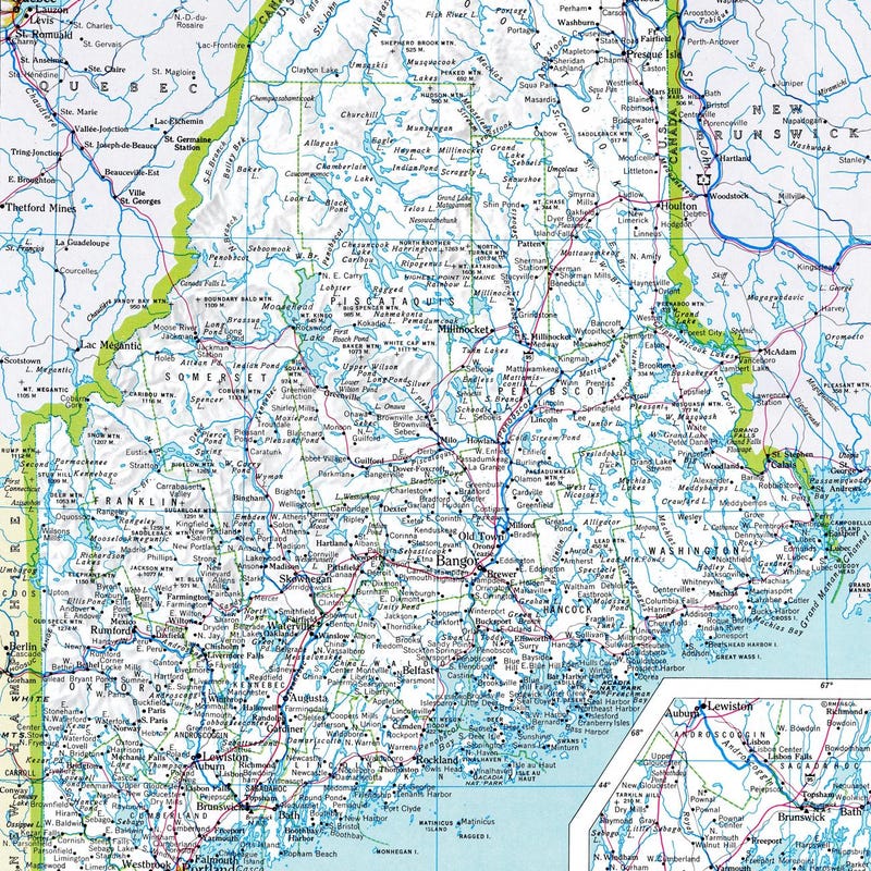 Maine Map Art Download - Etsy UK