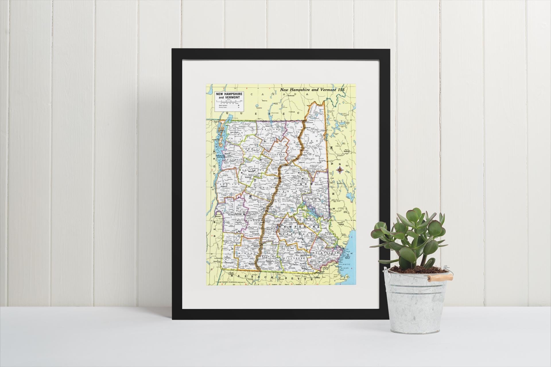 Mapa De New Hampshire Y Vermont New Hampshire And Vermont In December