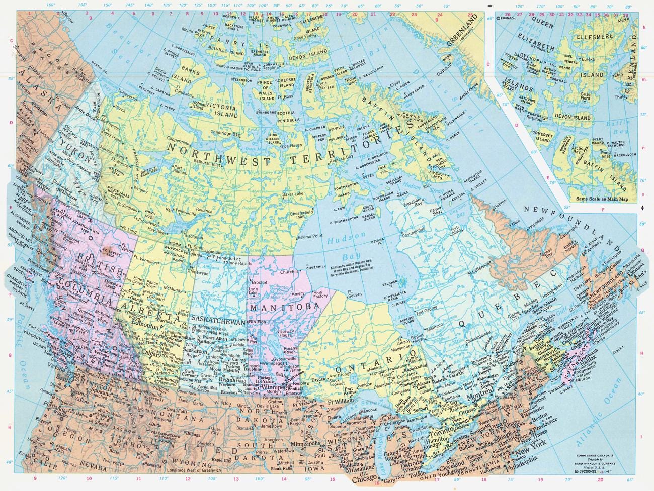 Canada Map Digital Download - Printable Map, Map of Canada, Home Decor ...