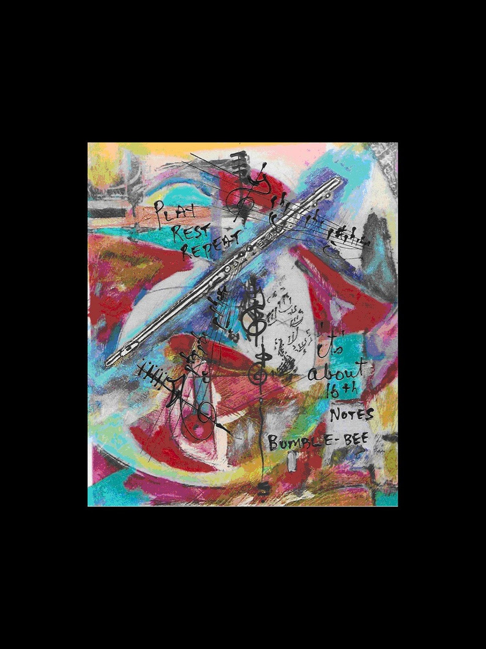 Flute - Music Print - Hand Signed - Etsy