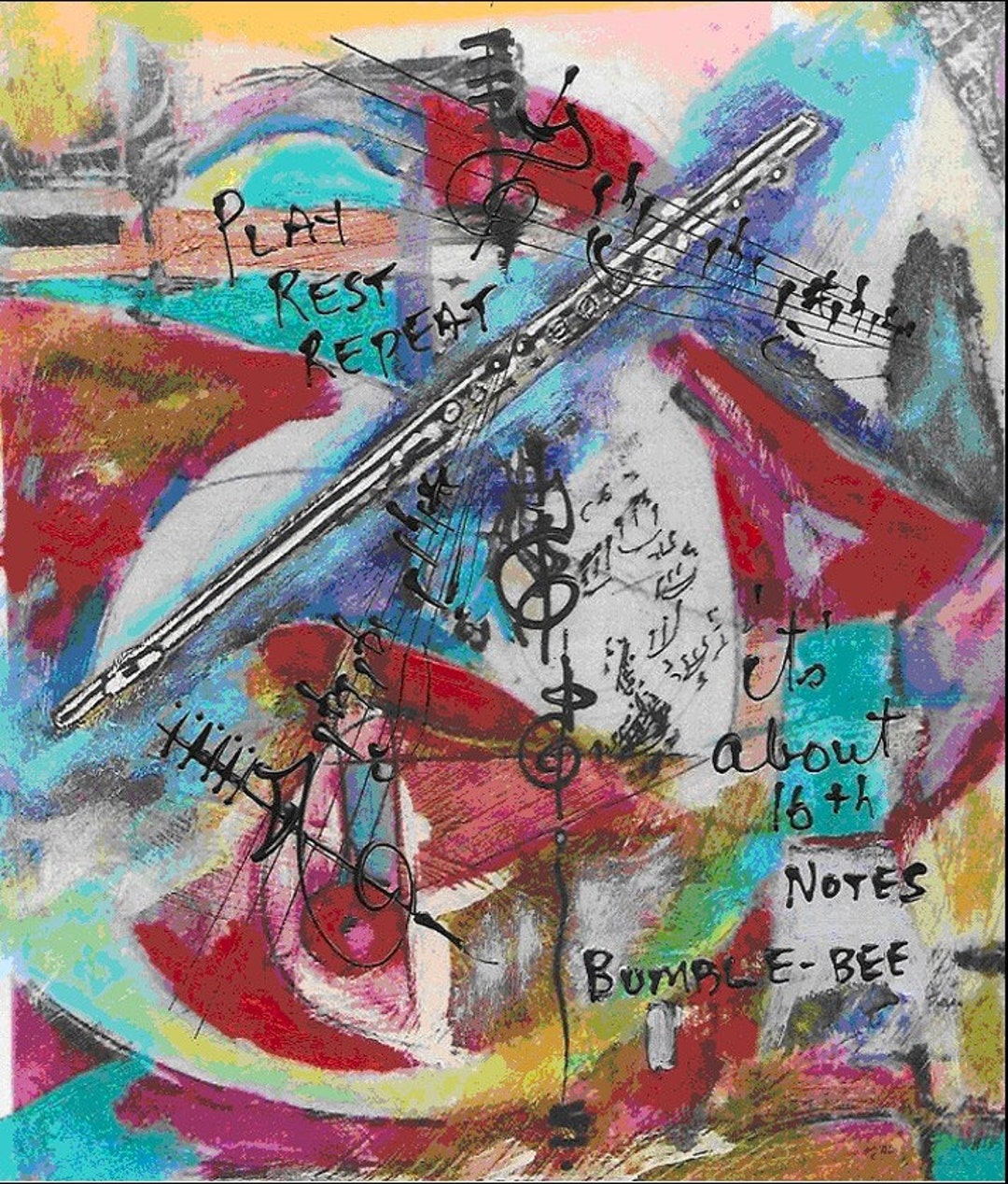 Flute - Music Print - Hand Signed - Etsy