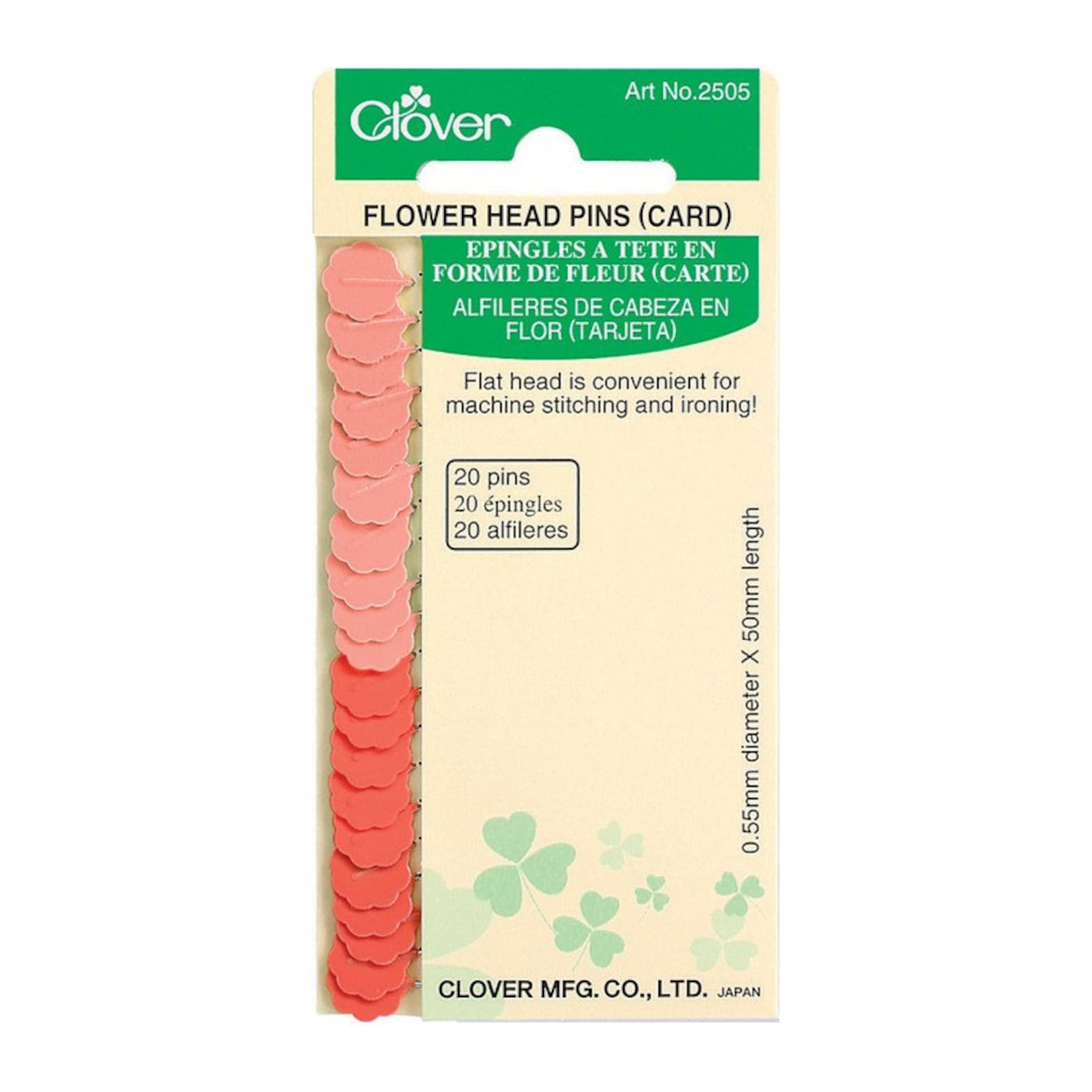 Clover Flower Head Pins Card Part No. 2505 - Etsy