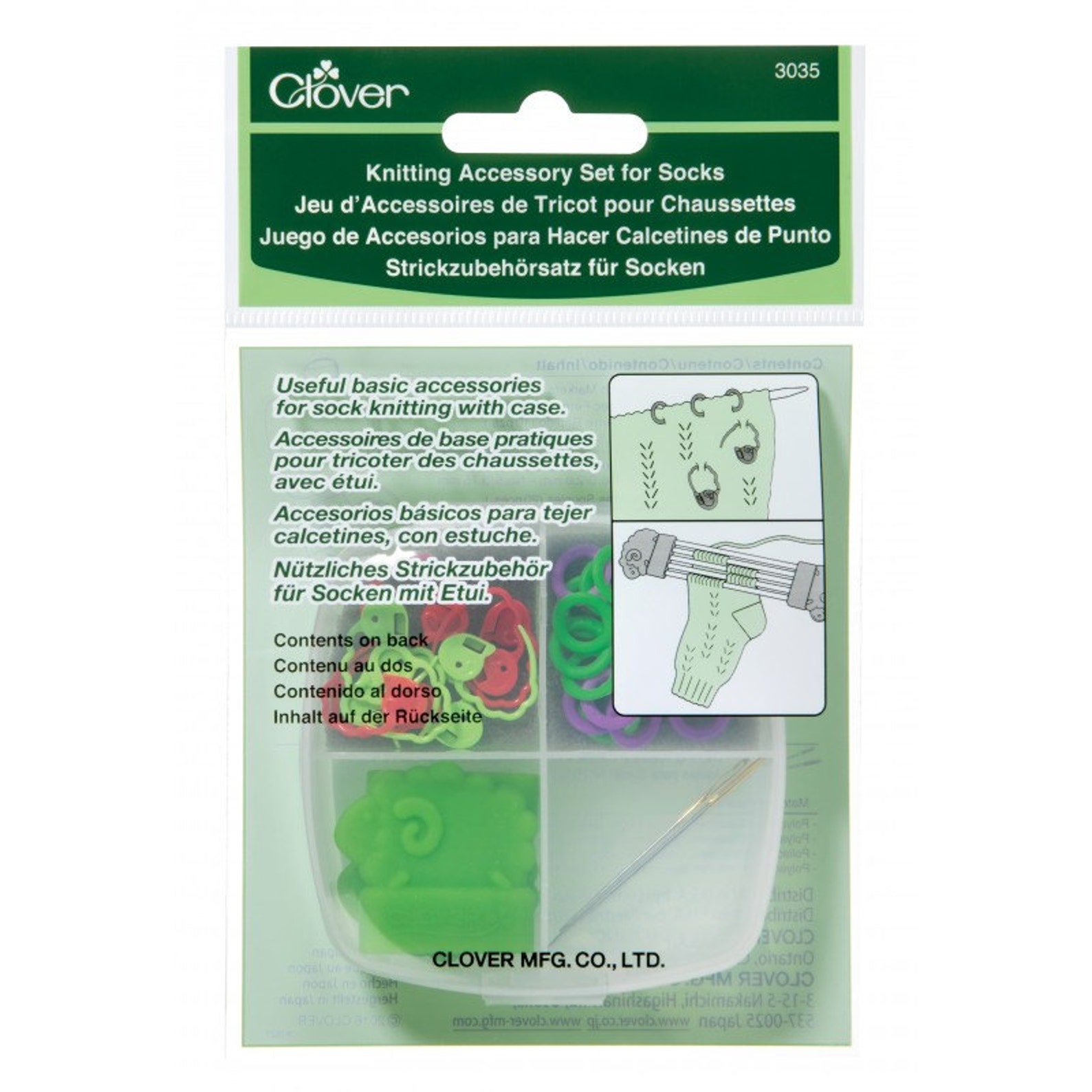 Clover Knitting Accessory Set Kit for Socks Part No. 3035 - Etsy
