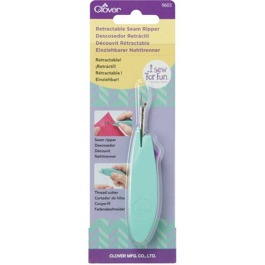 Clover Retractable Seam Ripper Thread Cutter Clipper I Sew for Fun Part ...