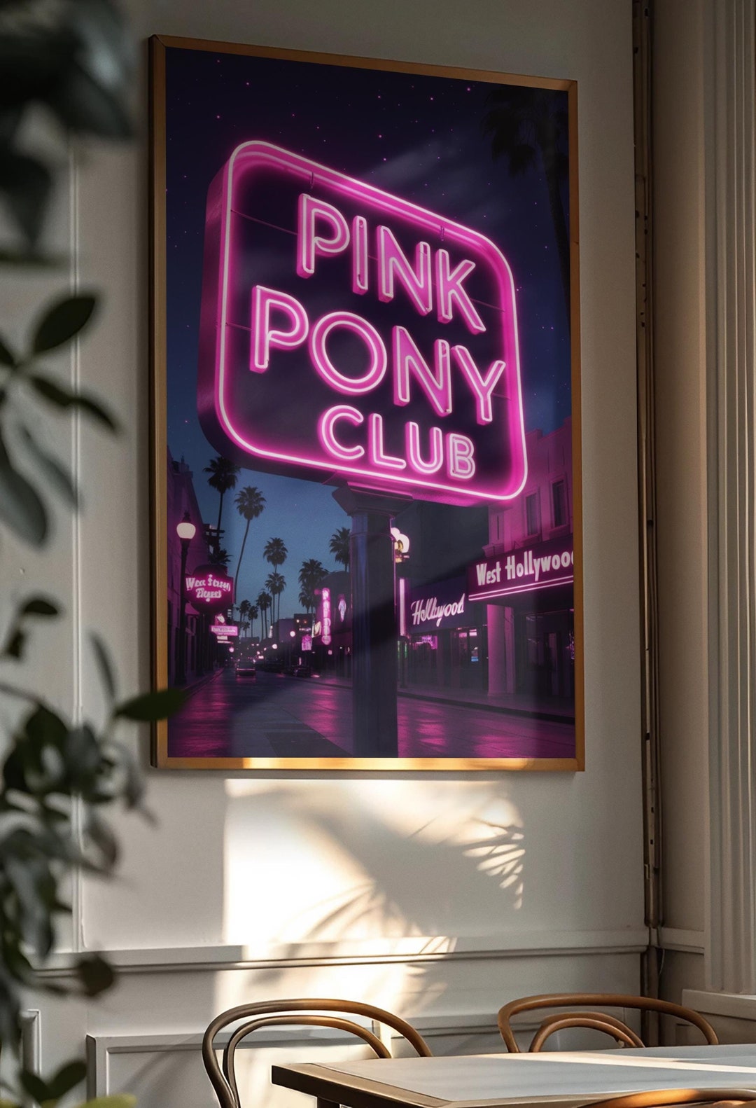 Pink Pony Club Wall Art | Unframed | Chappell Roan City Art | Vintage ...