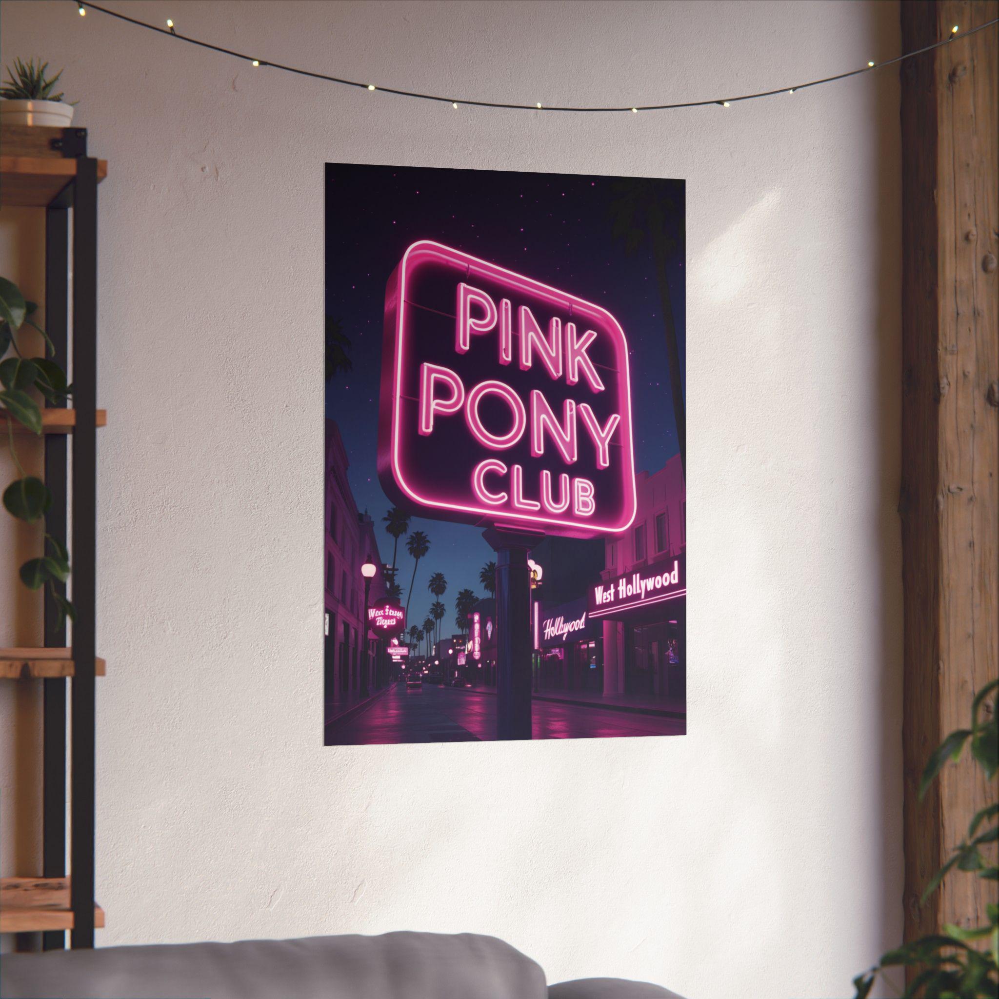Pink Pony Club Wall Art | Unframed | Chappell Roan City Art | Vintage ...