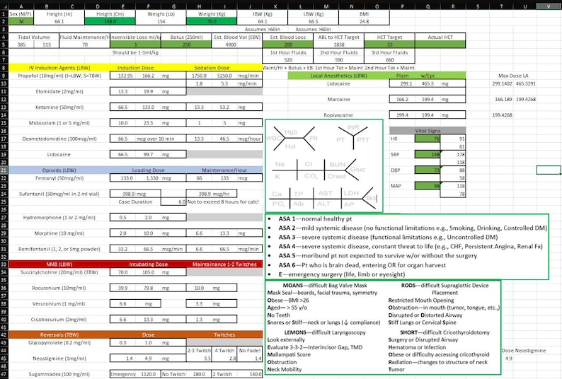 Anesthesia SRNA & CRNA Preop Care Plan Digital - Etsy