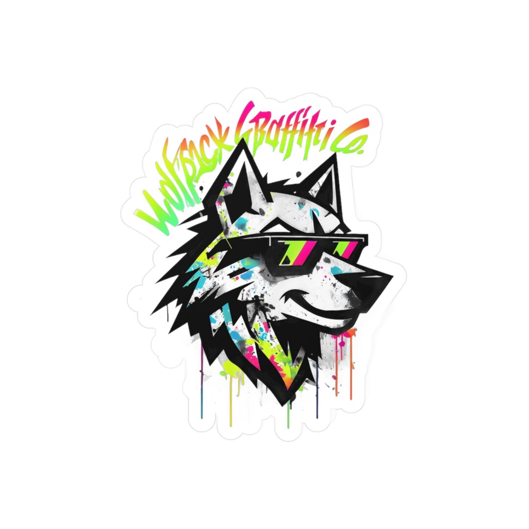 Vinyl Decal, Wolf Pack Graffiti Join the Revolution of Color, Sticker ...