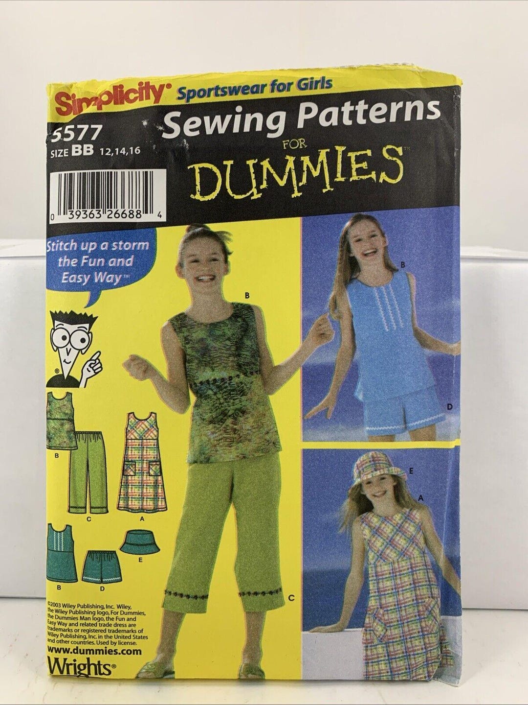 Simplicity 5577 Girls Sewing Pattern - Dress, Top, Capri Pants, Shorts ...