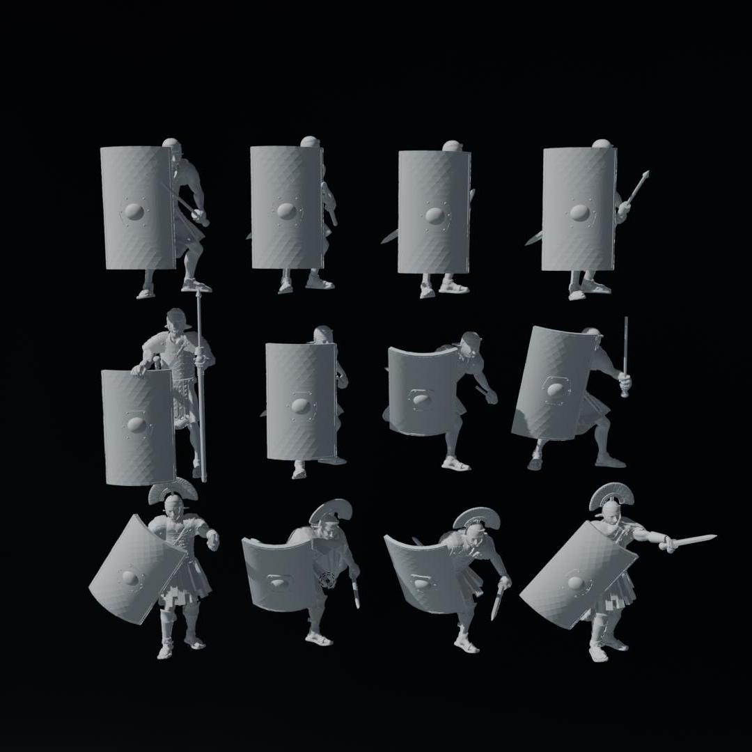Roman Legionary Miniatures – 13-pack 3D STL Files (10-28mm Scale) - Etsy