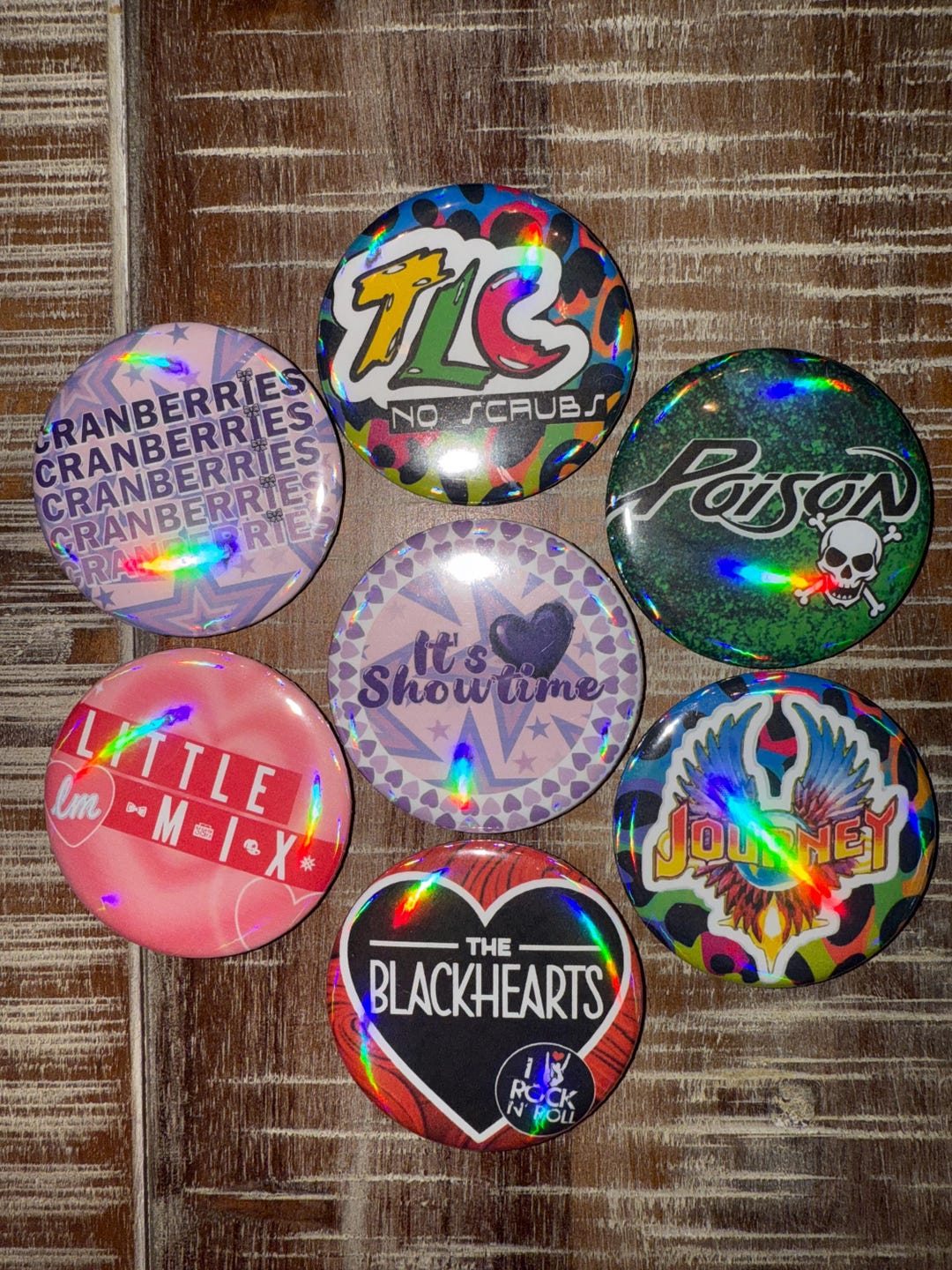 Custom Holographic Buttons: Personalized Rainbow Effect, 2.25in - Etsy