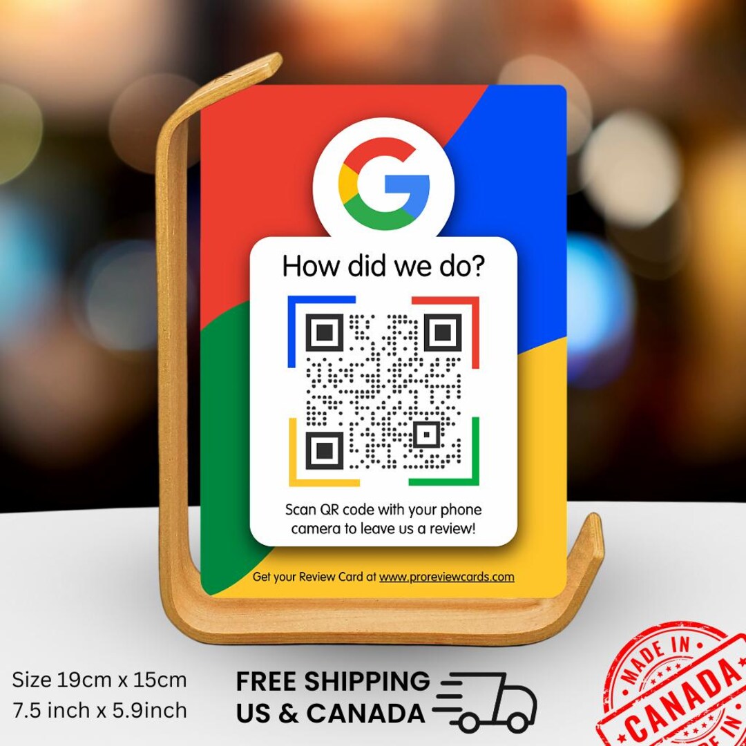 Google Review Stand With QR Code. Sometimes Also Called Google Review ...