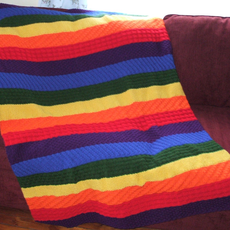 Rainbow Blanket - Etsy